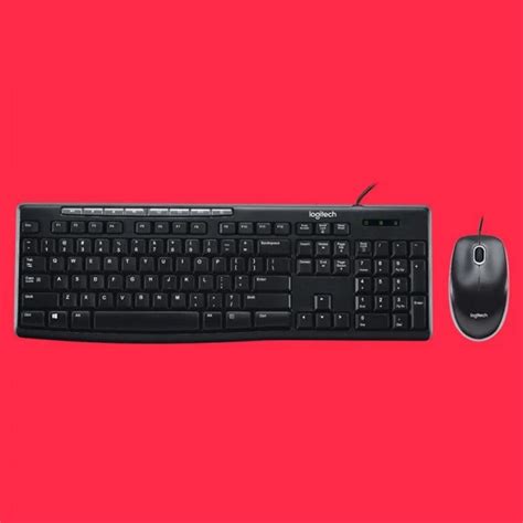 Logitech MK Wired Keyboard Mouse Combo PC Studio