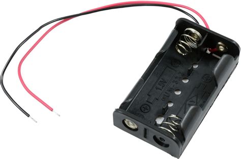 Aa X Open Battery Holder Box Mm Wires Leads Amazon Co Uk Electronics Photo
