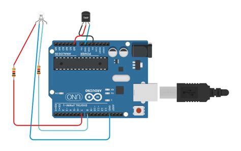 Circuit Design Sensore Di Temperatura Tinkercad