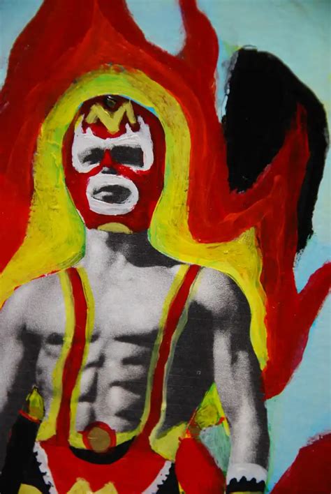 Le Lutteur Mexicain Dessin De Sandra Paris Atelier Pièce Unique