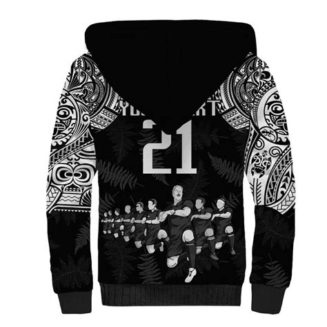 Custom Nz Rugby Sherpa Hoodie Kapa Opango Maori Haka With Years Of The