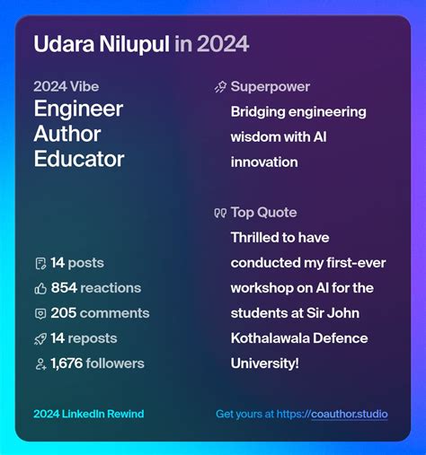 udara nilupul on linkedin linkedinrewind machinelearning