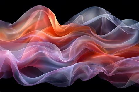 Abstract Colorful Waves On Black Background Premium Ai Generated Image