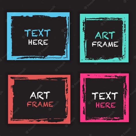 그런 지 프레임 템플릿 컬렉션 무료 벡터