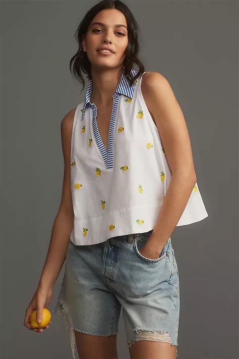 maeve sleeveless swing popover top anthropologie