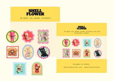 Toys Sticker Pack Shell Flower