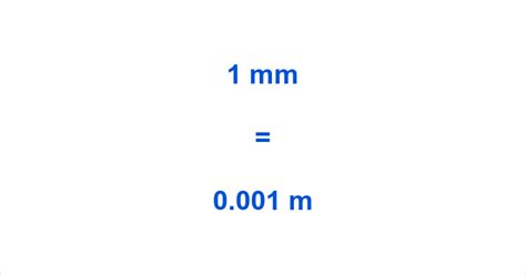 1 Mm To M 1 Millimeter To Meters