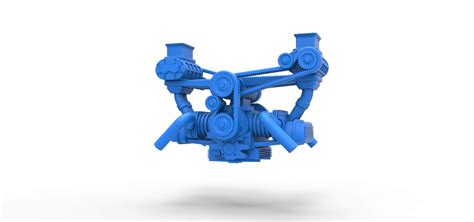 Flat 4 Engine 125 3d Model By Techitemsrock