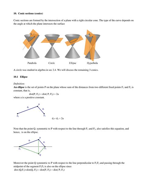 SOLUTION Conic Sections Conics Notes Studypool