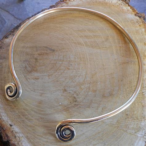 Brass Torque Necklace Etsy