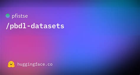 Pfistsepbdl Datasets · Datasets At Hugging Face