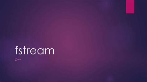 Fstream C презентация онлайн