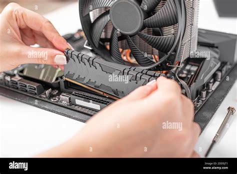 Installing Random Access Memory Into PC Stock Photo Alamy