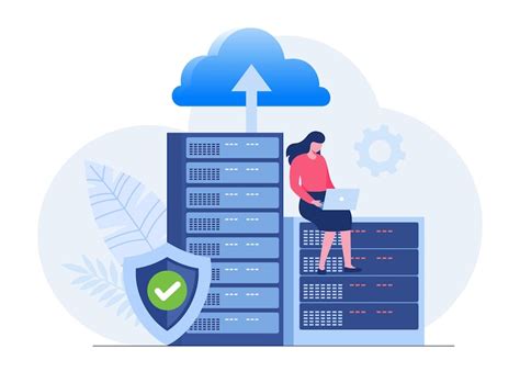 premium vector data server web concept storage technology database