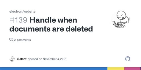 Handle When Documents Are Deleted · Issue 139 · Electronwebsite · Github