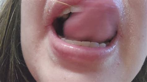 Wet Tongue Fetish Close Up Of My Saliva Soaked Tongue Mouth Open