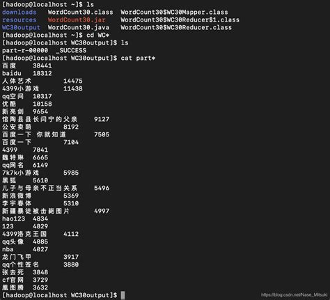 搜狗搜索日志分析系统500w数据（mapreduce java 命令执行流程） 虎纹鲨鱼的博客 csdn博客