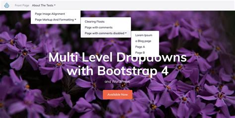 Adding Multiple Levels Of Submenus To A Bootstrap 4 Navigation Bar In Your Wordpress Theme