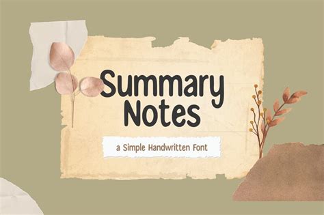 Summary Notes Regular Font