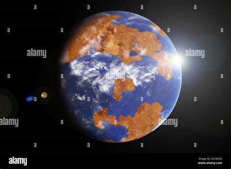 Planet Venus With Oceans And Atmosphere Elements Of This Image Were
