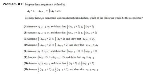 Solved Problem Suppose That A Sequence Is Defined By Q Chegg Com