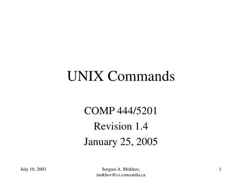 Ppt Unix Commands Powerpoint Presentation Free Download Id159630