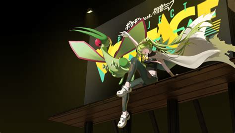 Tian Nima Fighting Miku Project Voltage Flygon Hatsune Miku Nintendo Pokemon Project