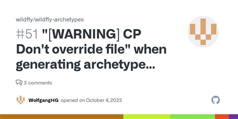 WARNING CP Don T Override File When Generating Archetype With Jboss Parent Issue