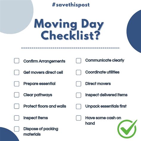 Moving Day Checklist Mackeile Satchell