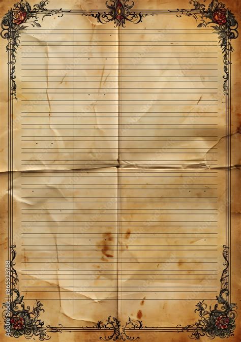 Old Paper Texture And Old Fantasy Vintage Border Background Wallpaper Stock Photo Adobe Stock