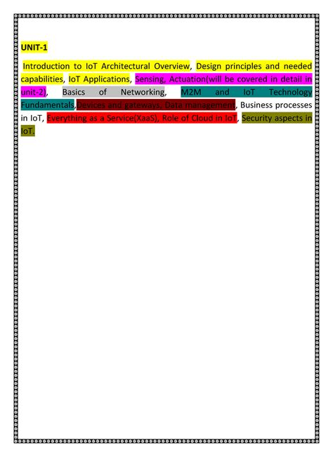 IOT Notes UNIT Introduction To IoT Architectural Overview Design Principles And Needed