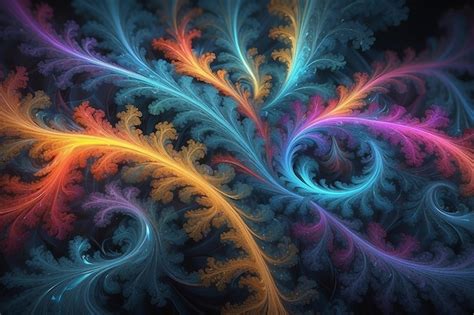 premium photo chaotic fantasy fractals colorful 3d rendering for