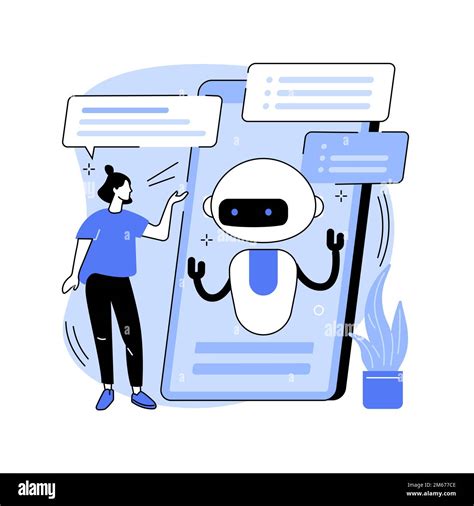 chatbot virtual assistant abstract concept vector illustration