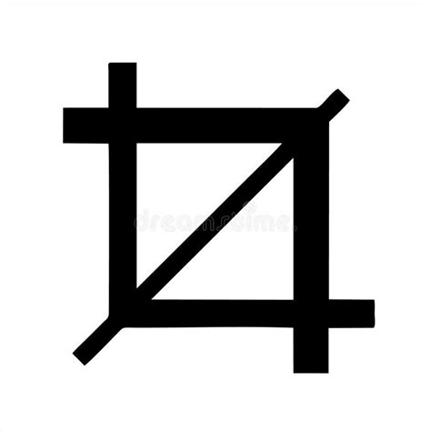 Crop Tool Frame Cropping Instrument Flat Vector Icon Illustration Stock Illustration