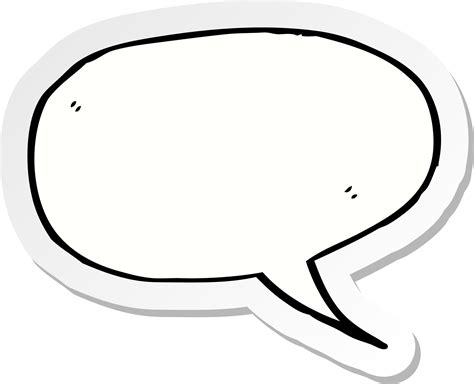 Sticker Of A Cartoon Speech Bubble 42326630 Png