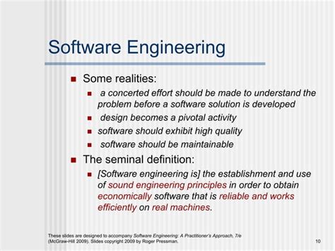Chapter 01 Software Engineering Pressman Ppt Computer Software And