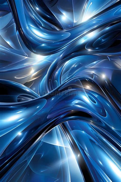 Abstract Blue Waves Background Generated Using Ai Stock Illustration Illustration Of Digital