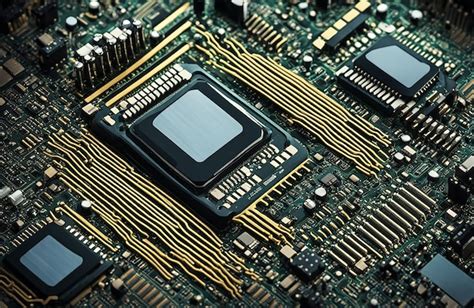 Premium Ai Image Computer Cell Phone Micro Chips Motherboard Data Ram Circuitry Processor