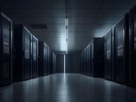 premium ai image server room data center