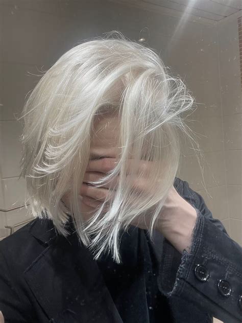 Pin By E On Photo Dump Short White Hair Short Hair Styles Dyed Hair