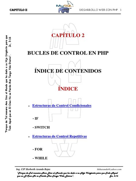 Capitulo 2 Estructuras Condicionales Php Pdf Php Flujo De Control