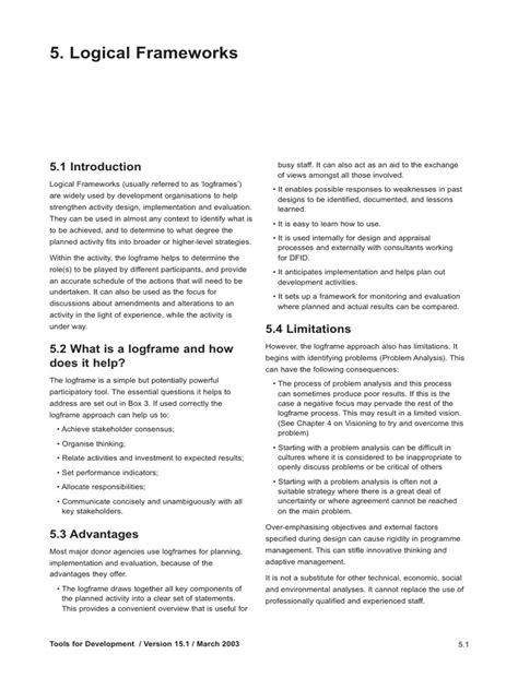 Logframe And Risk Pdf Logframe And Risk Pdf
