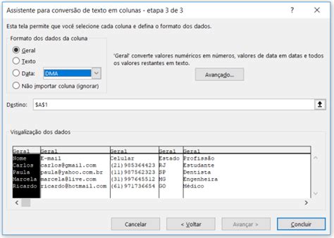 Texto Para Colunas Separar Textos Em Várias Colunas No Excel Excel