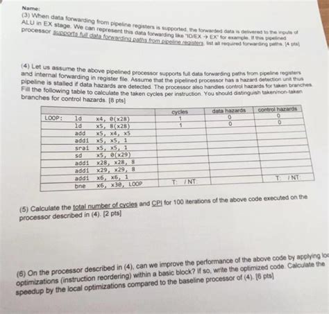 Name Consider The Following Stage Pipelined Chegg