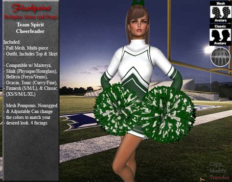 Second Life Marketplace Team Spirit Cheerleader New York J
