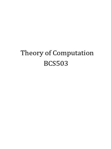 Bcs503 Module1 Module5 Notes Pdf Theoretical Computer Science