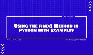 Using The Find Method In Python With Examples H K Infosys Blog