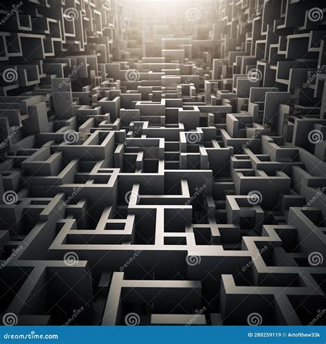 abstract maze a visual journey of problem solving and strategy stock