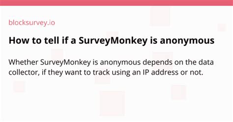 How To Tell If A SurveyMonkey Survey Is Anonymous BlockSurvey