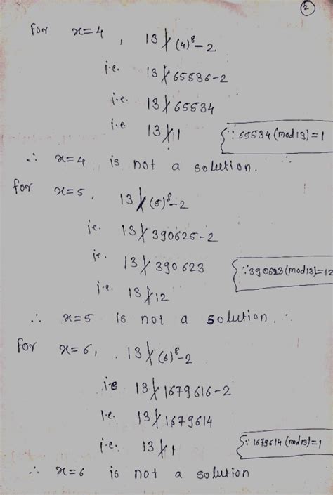 show that x 8 ≡ 2 mod 13 has no solutions wizedu